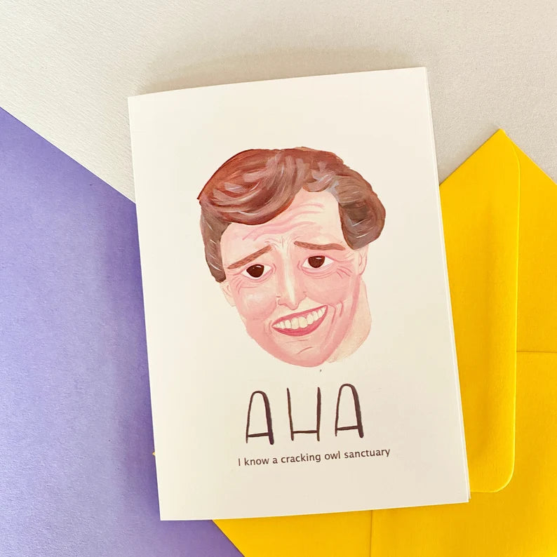 Aha Alan Partridge Inspired Greeting Card – Flock and Gaggle